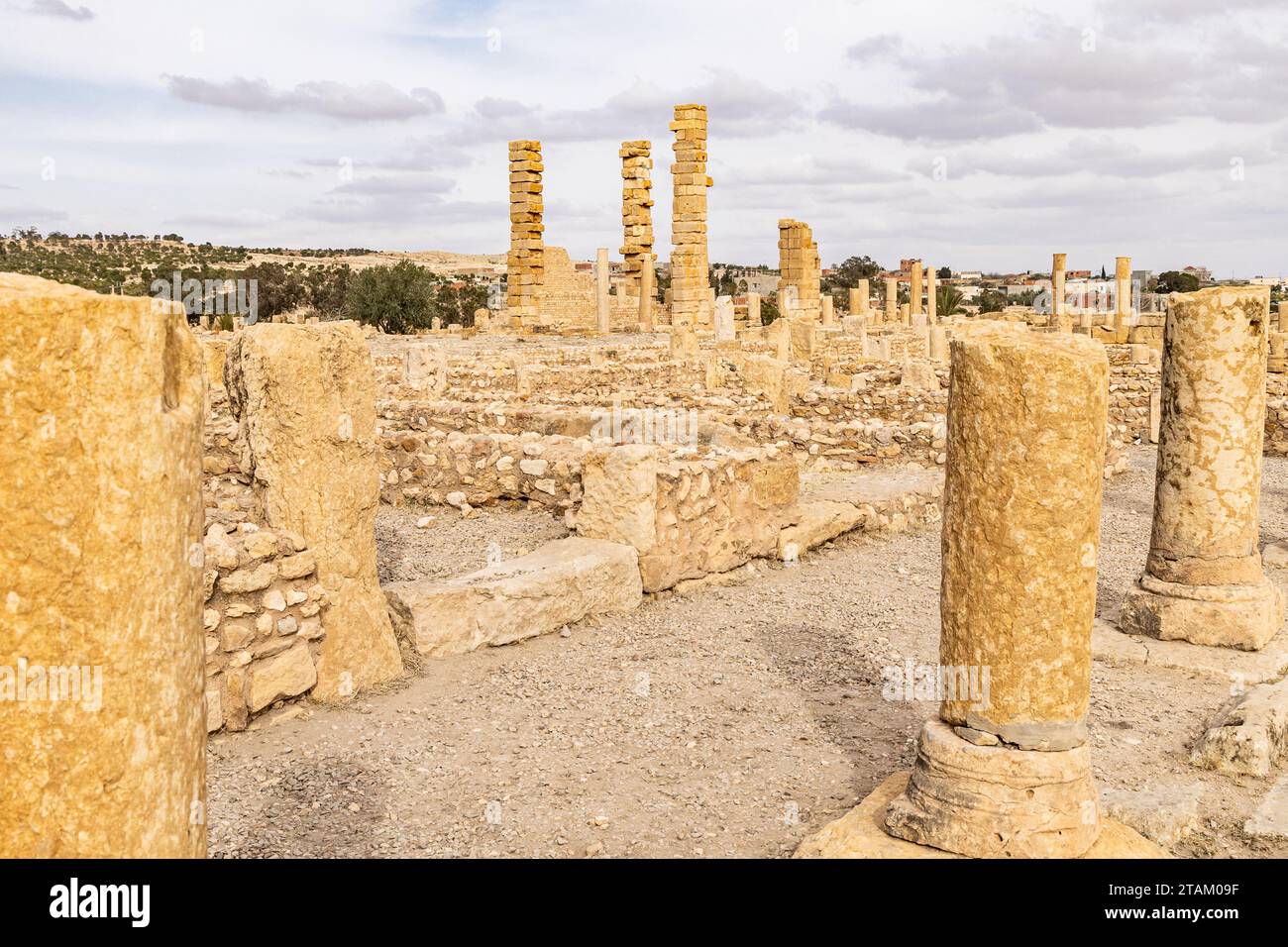 Sbeitla, Subaytilah, Kasserine, Tunisia. The Byzantine Roman ruins in ...