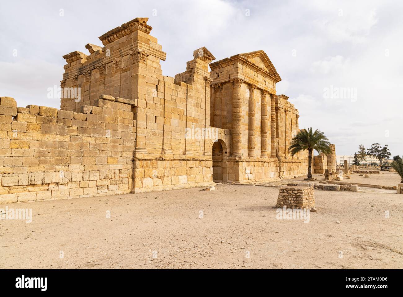 Sbeitla, Subaytilah, Kasserine, Tunisia. Capitoline temples at the ...