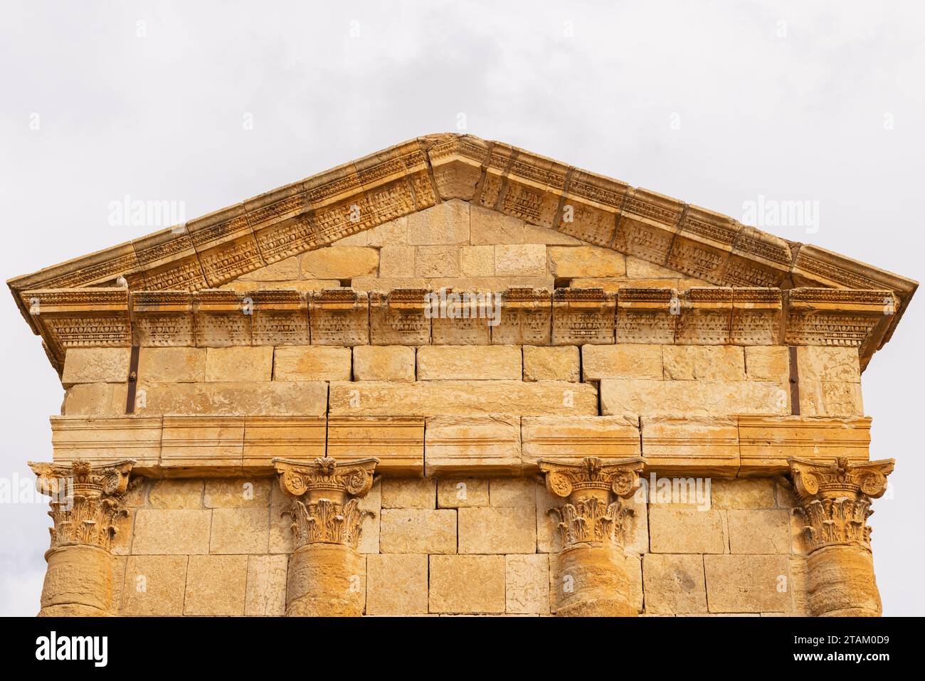 Sbeitla, Subaytilah, Kasserine, Tunisia. Capitoline temples at the ...