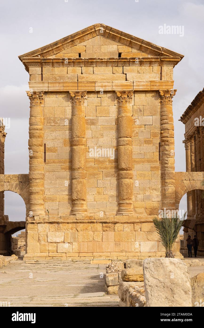 Sbeitla, Subaytilah, Kasserine, Tunisia. Capitoline temples at the ...