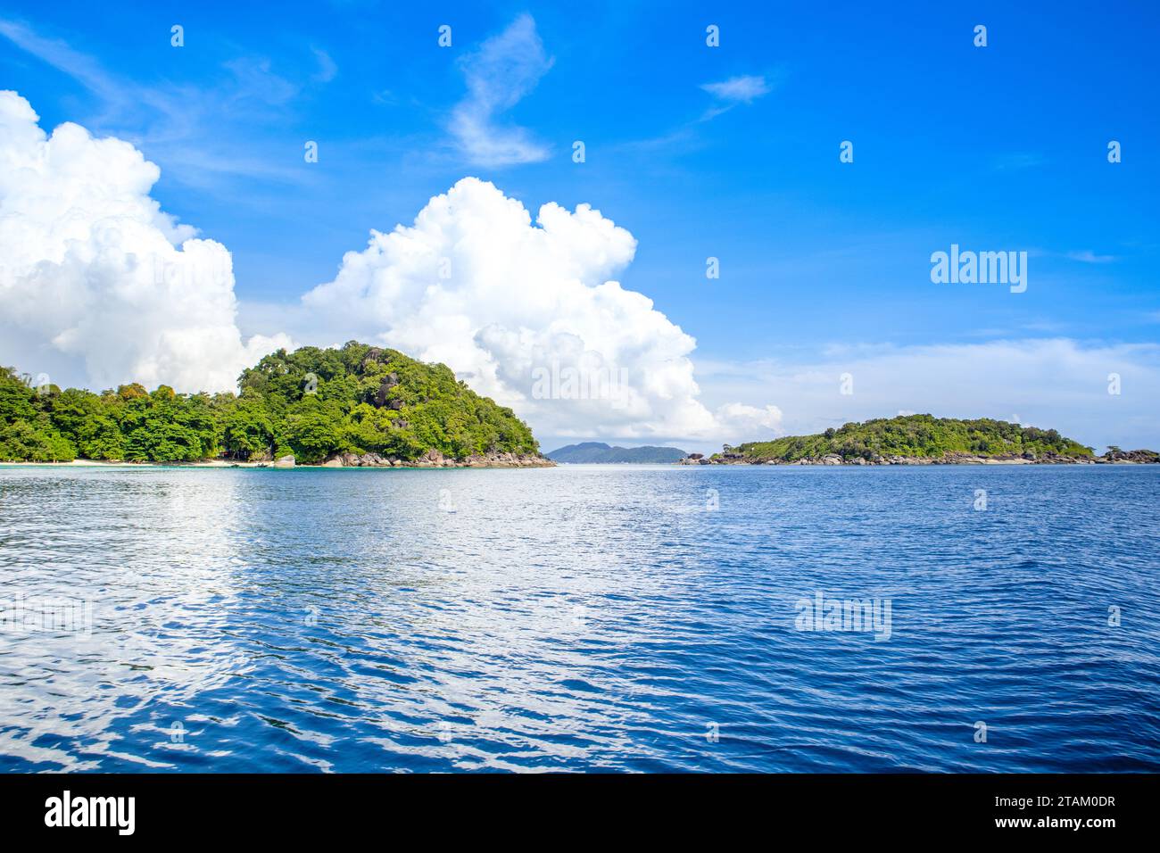Beautiful panoramic tropical landscape of the Similan Islands in ...