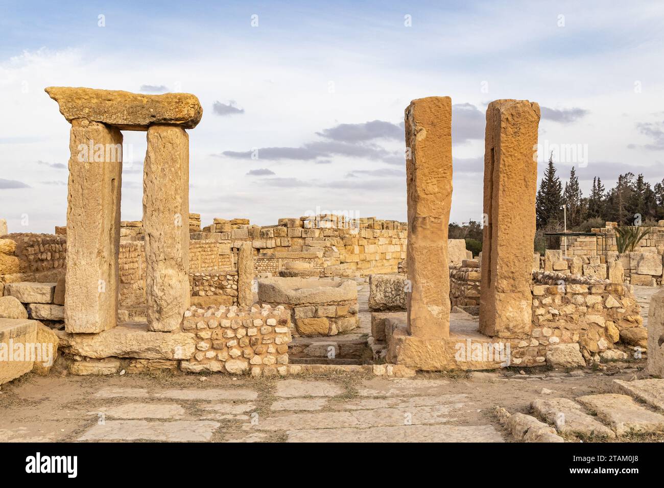 Sbeitla, Subaytilah, Kasserine, Tunisia. The Byzantine Roman ruins in ...
