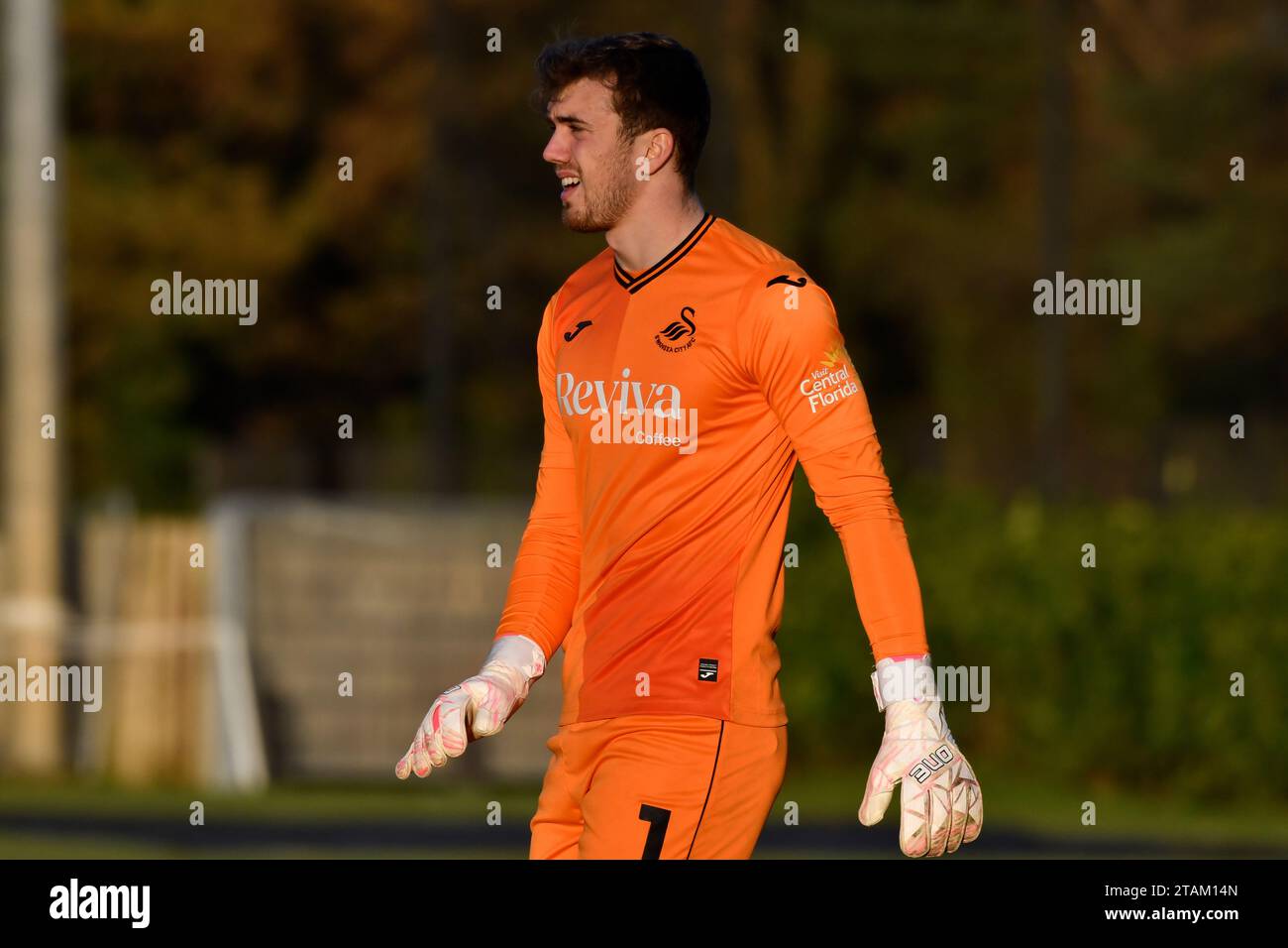 Swansea, Wales. 1 December 2023. Goalkeeper Archie Matthews of Swansea ...