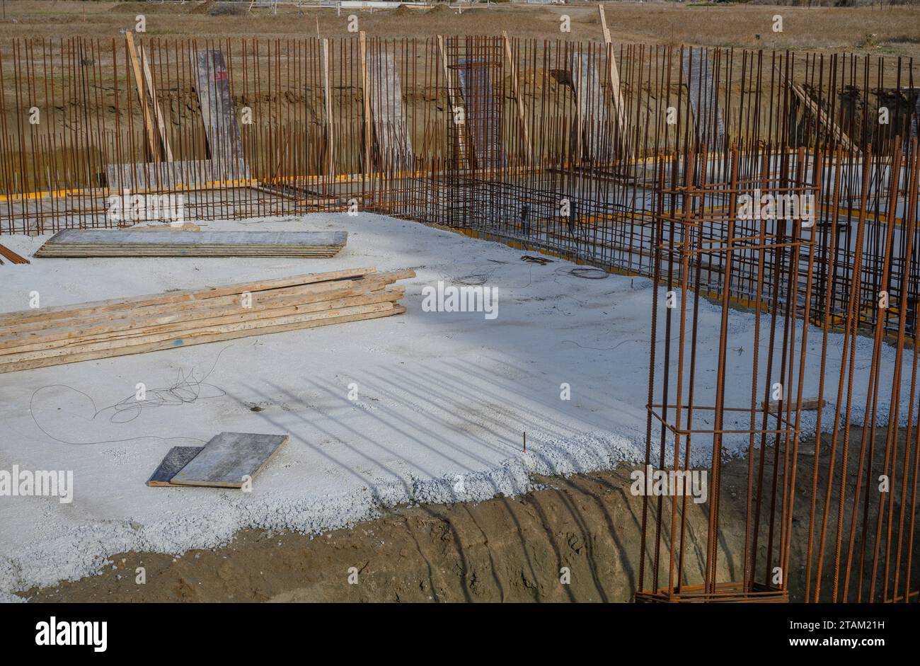 pouring the foundation of a residential building in Cyprus 3 Stock ...