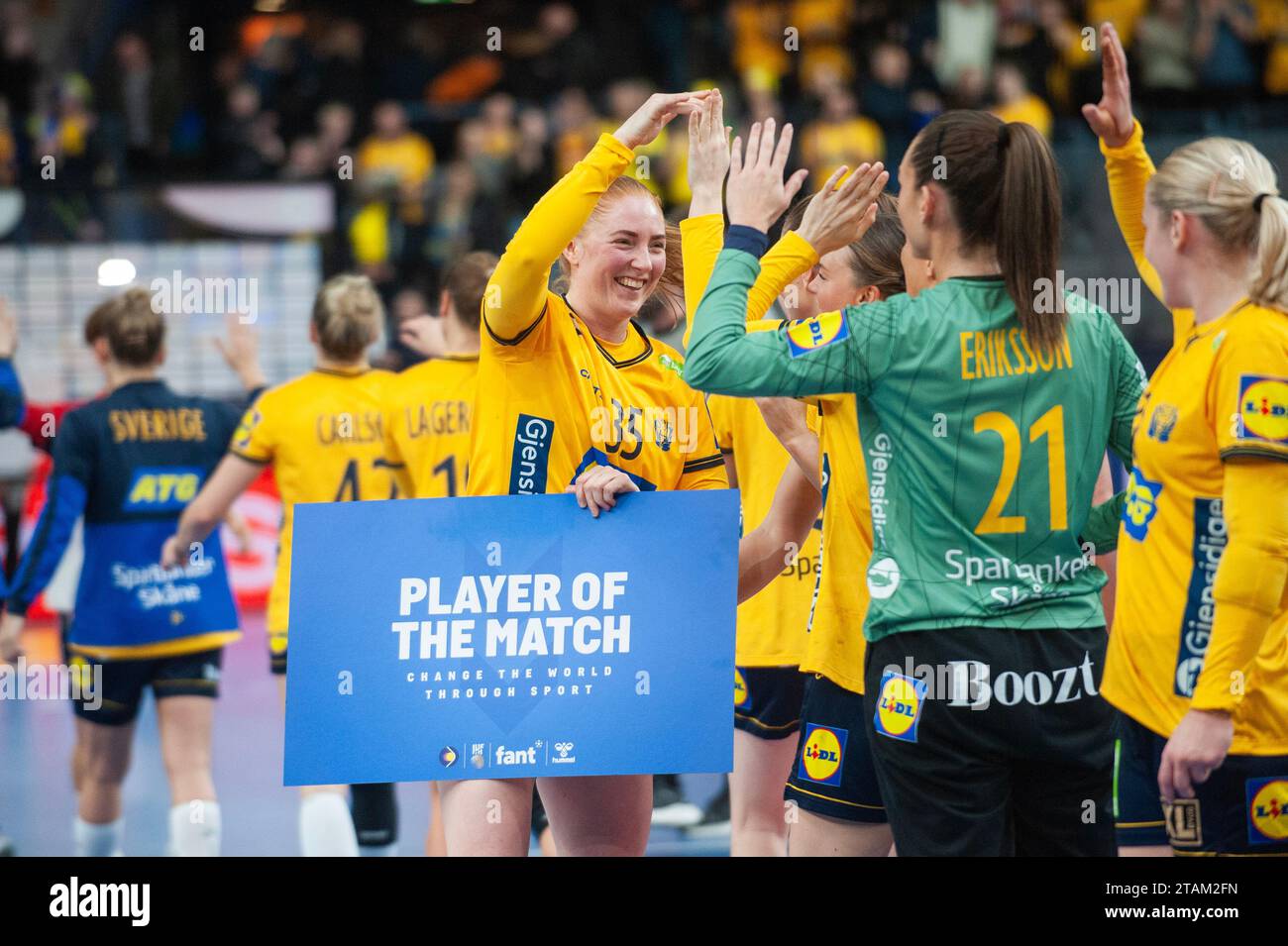 Swedish national womens handball team hi-res stock photography and ...
