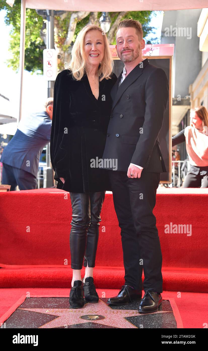 Catherine O'Hara, left, and Macaulay Culkin attend a ceremony honoring ...