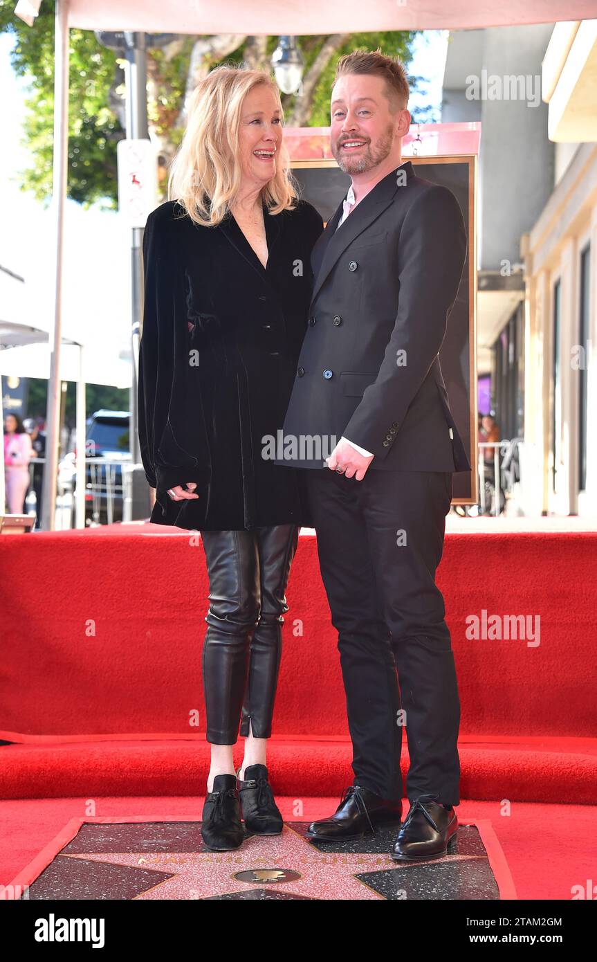 Catherine O'Hara, left, and Macaulay Culkin attend a ceremony honoring ...