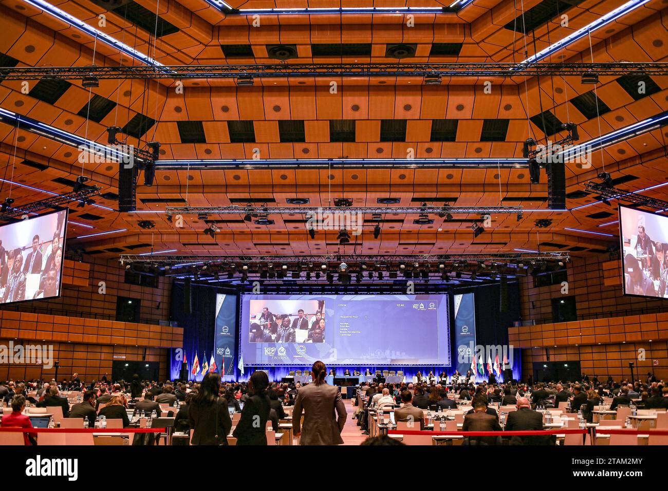 Vienna, Austria, Austria. 1st Dec, 2023. An internal perspective of the Austria Center Vienna ...