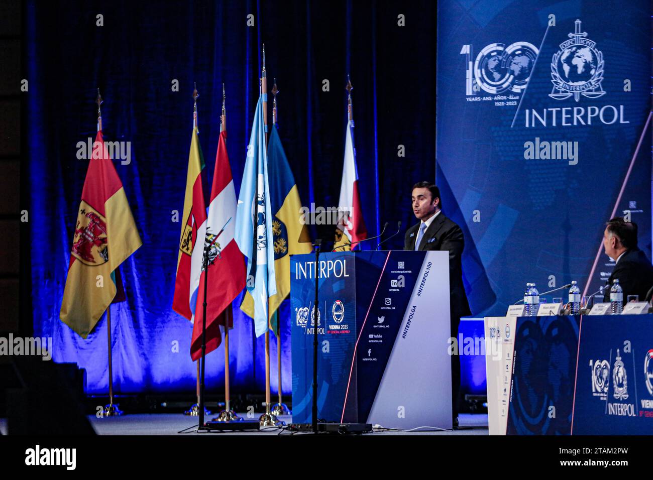 Vienna, Austria, Austria. 1st Dec, 2023. Interpol President, AHMED ...