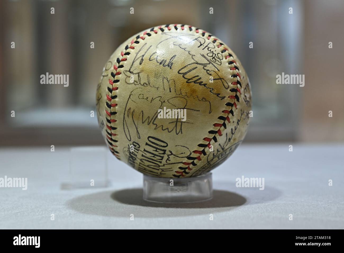 A historically significant 3,000 hit member autographerd baseball on ...