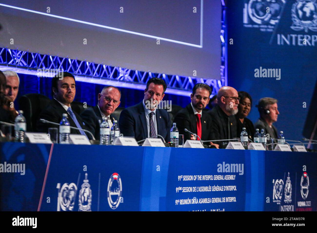 Vienna, Austria, Austria. 1st Dec, 2023. Panel of the 91st Interpol ...