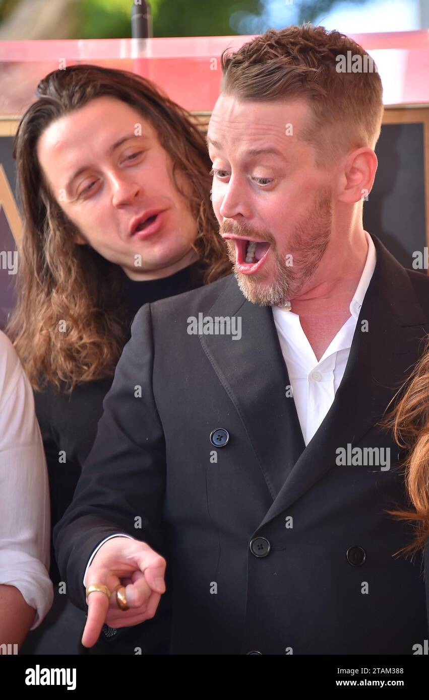 Rory Culkin, left, and Macaulay Culkin attend a ceremony honoring ...