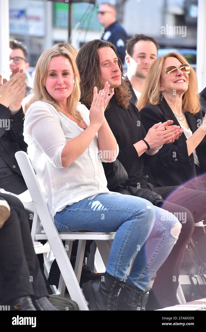 Quinn Culkin, from left, Rory Culkin, and Emily Gerson Saines attend a ...