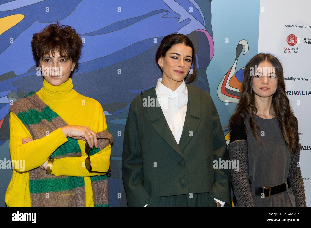 Torino, Italy. 1st Dec, 2023. Laura Morante (left) with Rosa Diletta ...