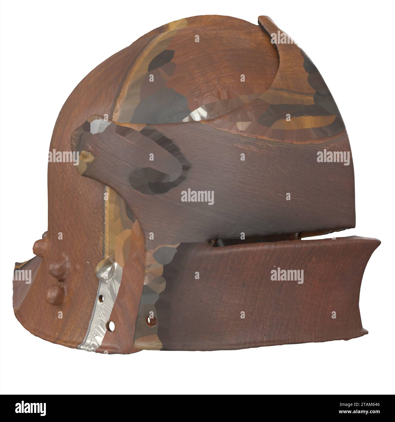 Medieval Head Armor isolated on white background Stock Photo - Alamy