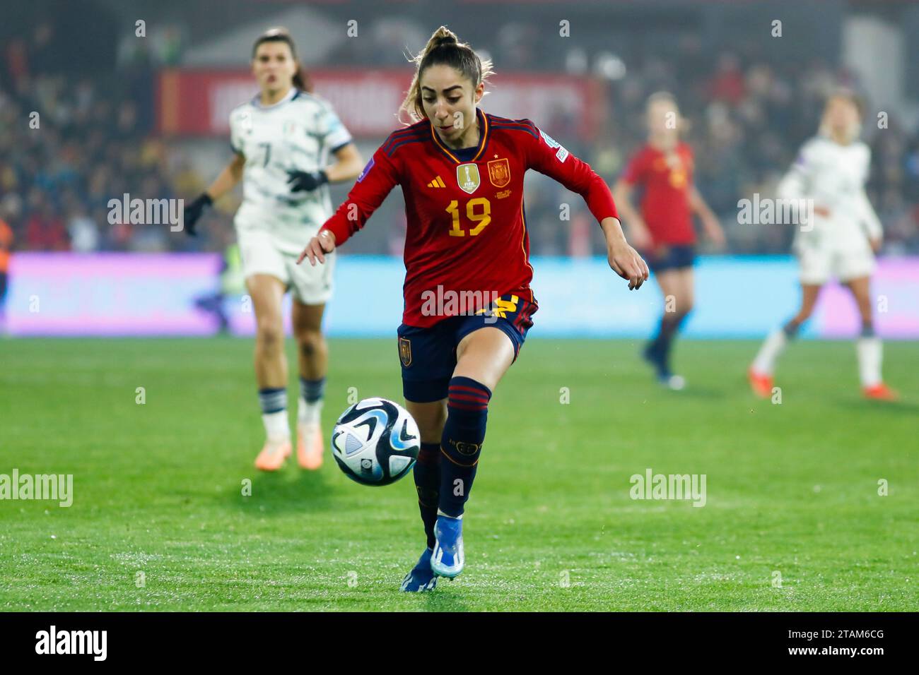 Olga Carmona of Spain in action during the Women's Nations League ...