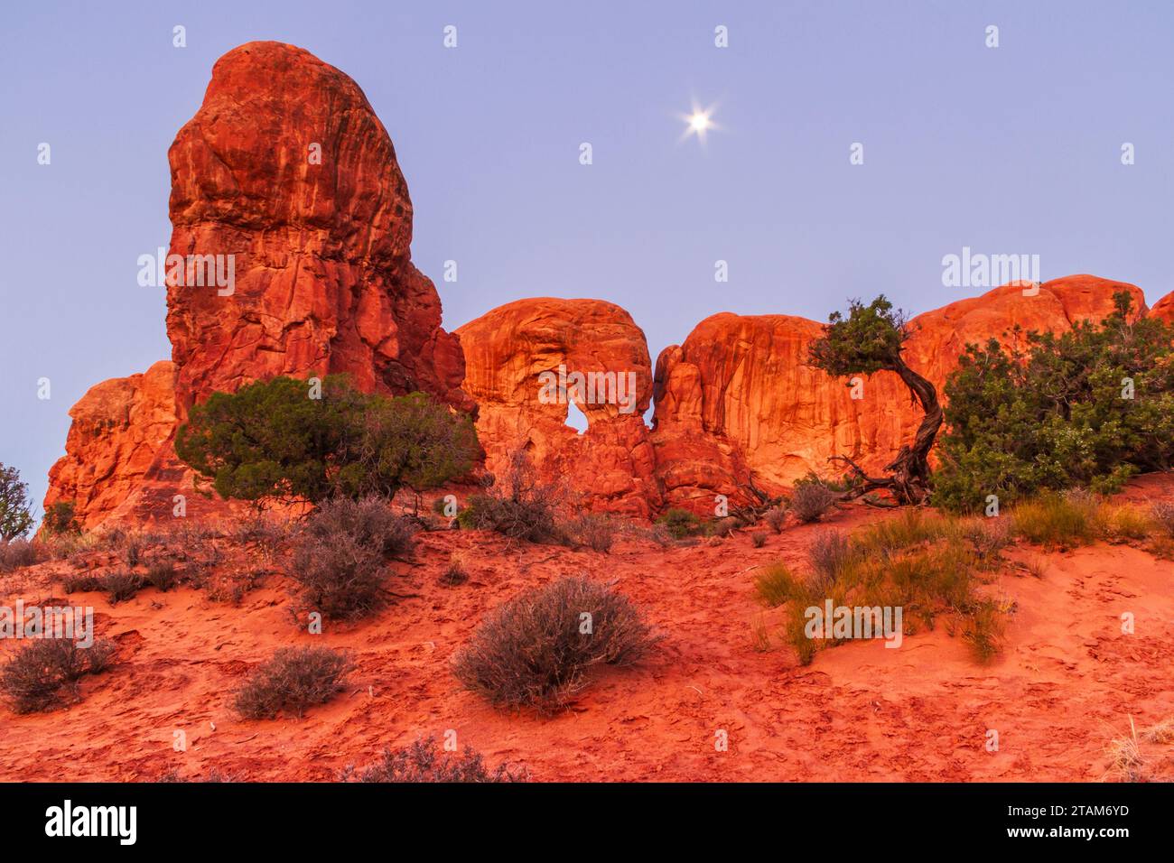 Parade of Elephants formations and arches in Arches National Park just ...