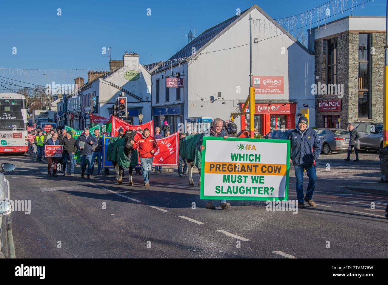 IFA Farmers Protest in Carrigaline, Co. Cork, December 2023 Stock Photo ...