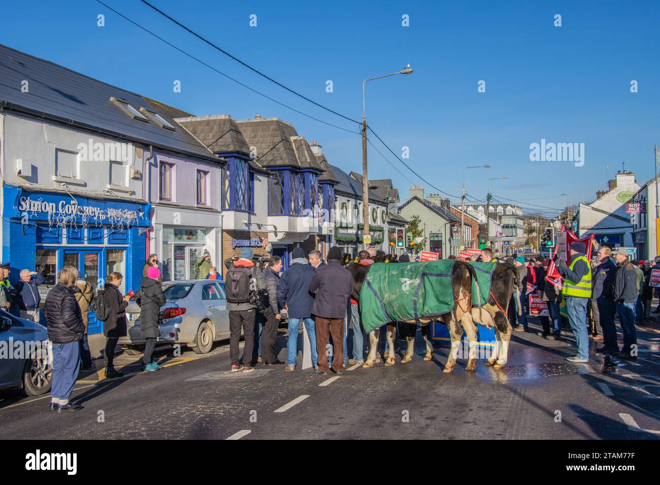 IFA Farmers Protest in Carrigaline, Co. Cork, December 2023 Stock Photo ...
