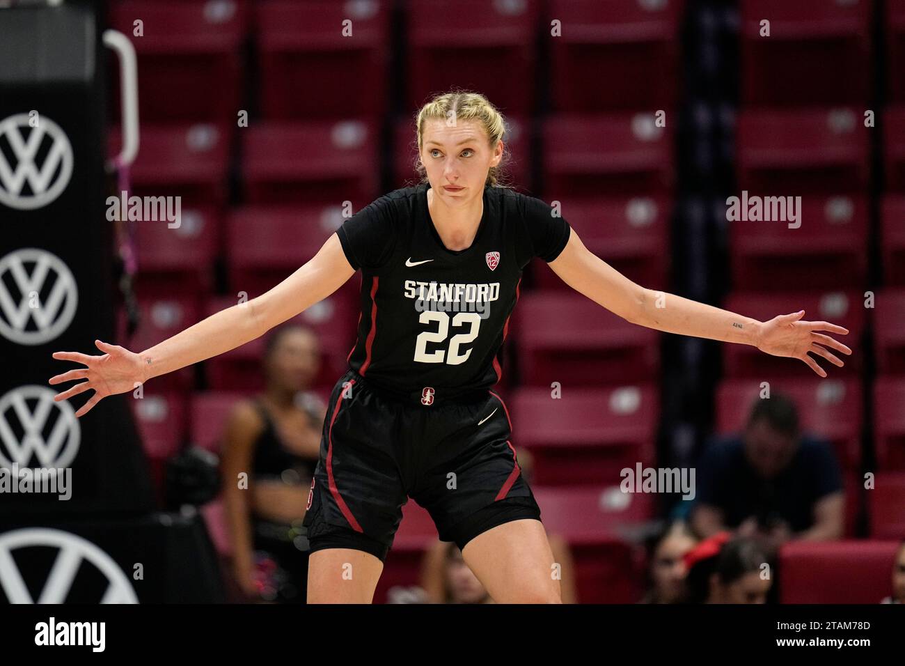 Stanford forward Cameron Brink during the first half of an NCAA college ...