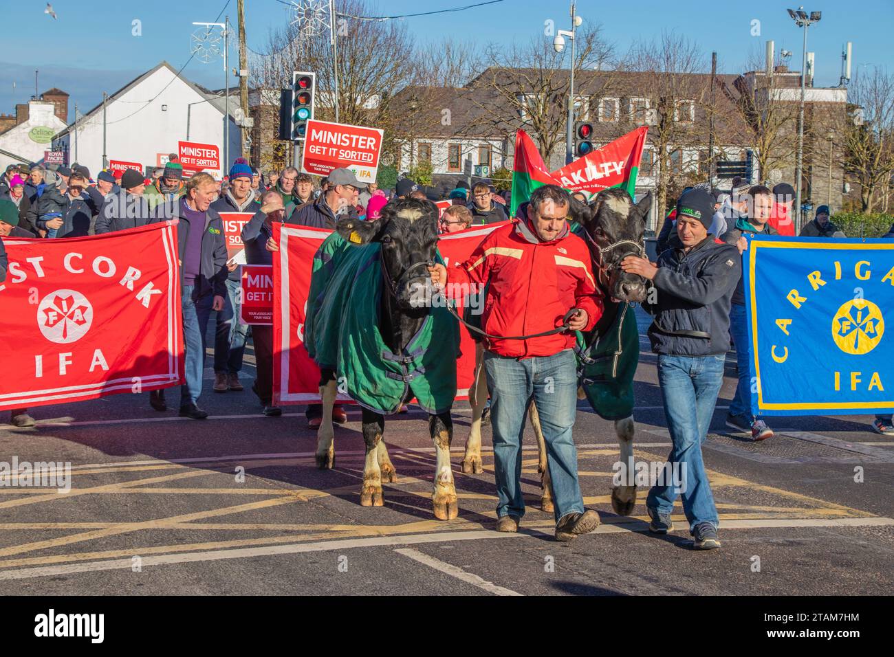 IFA Farmers Protest in Carrigaline, Co. Cork, December 2023 Stock Photo ...