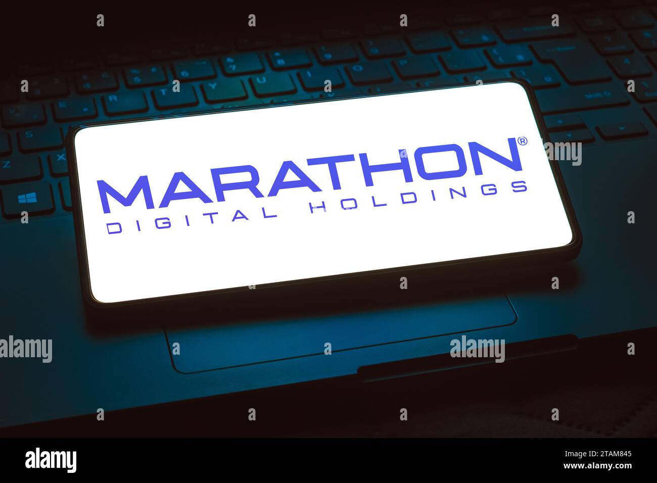 Brazil. 24th Nov, 2023. In this photo illustration, the Marathon ...