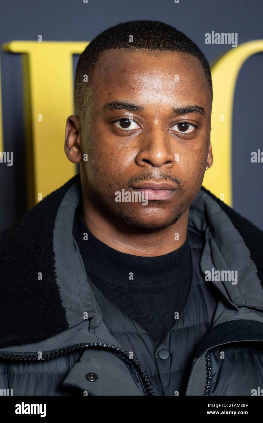 Elliot Edusah poses for photographers upon arrival at the screening of ...