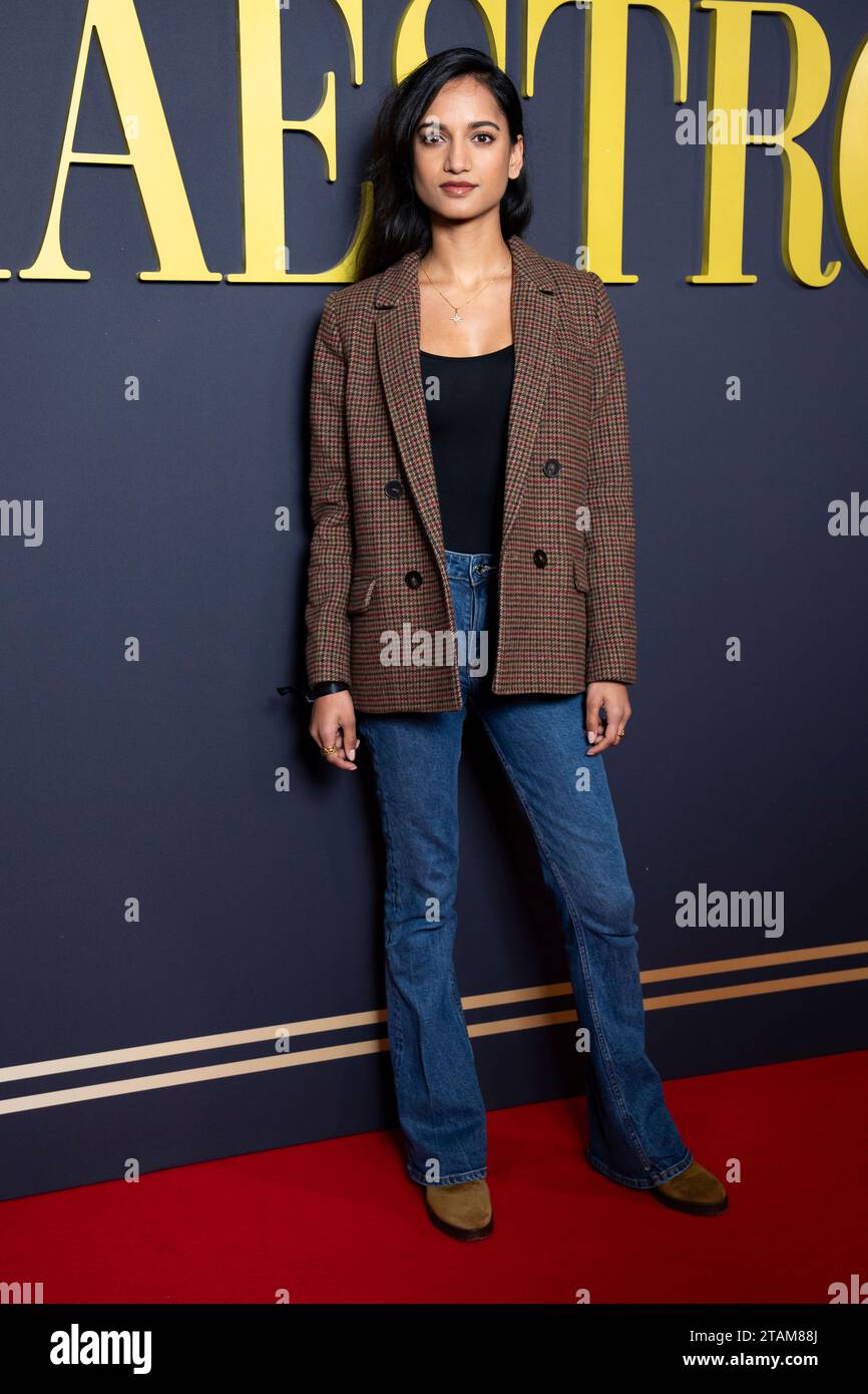 Amita Suman poses for photographers upon arrival at the screening of ...