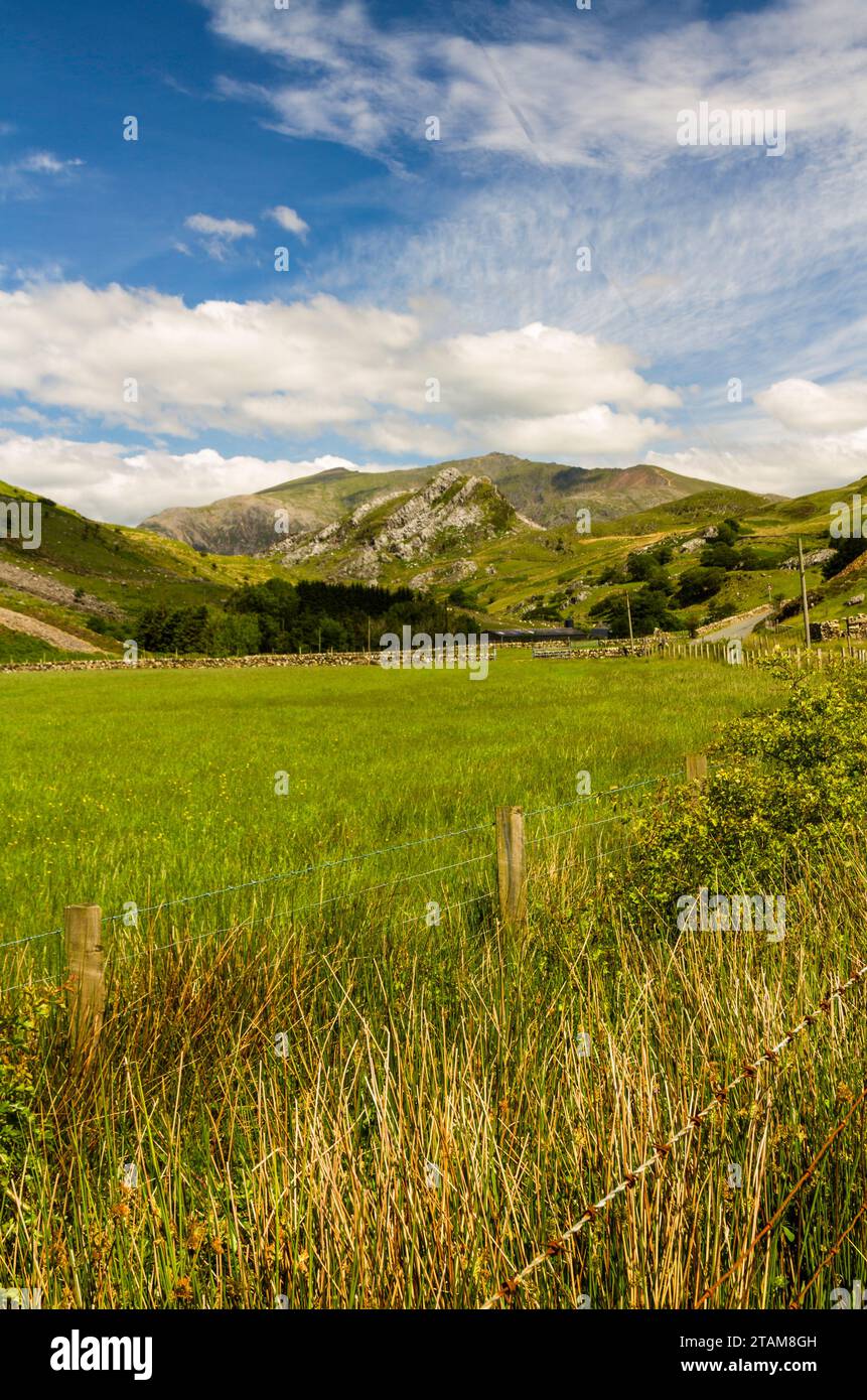 View of Yr Wyddfa or Snowdon Drws Y Coed. Eryri or Snowdonia national ...