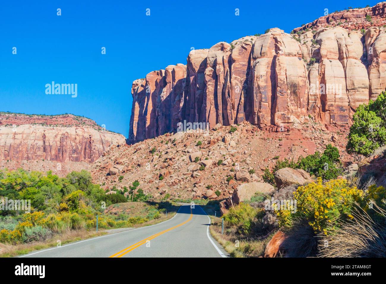 Access to newspaper rock state historic monument hi-res stock ...