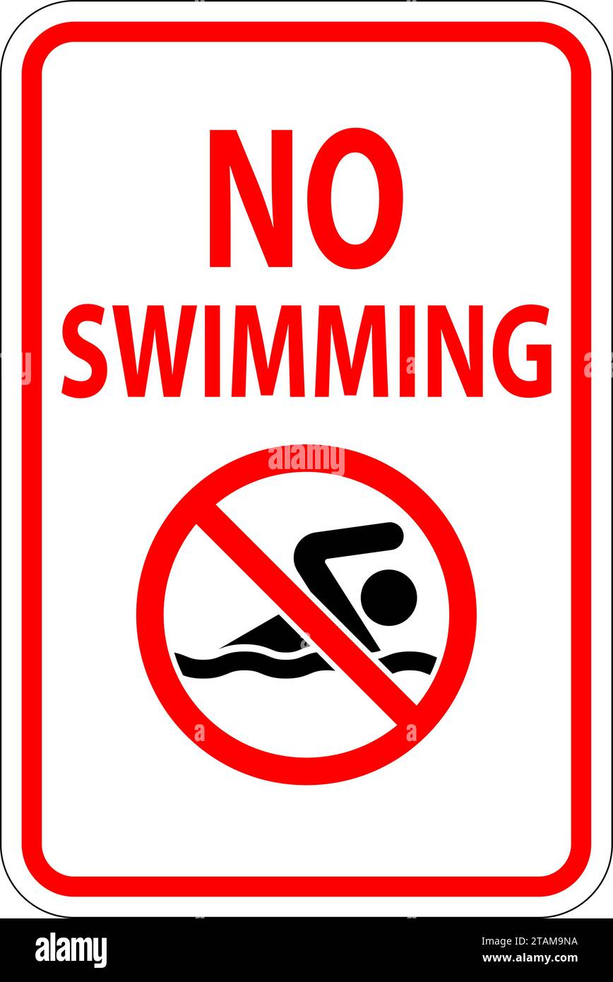 No swimming sign Stock Vector Images - Alamy