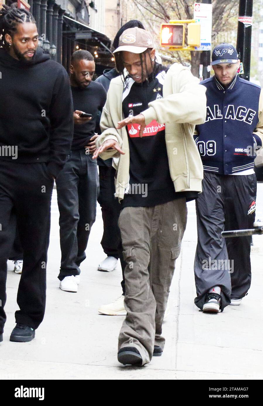 NEW YORK, NY- DECEMBER 1: Travis Scott seen out and about in Tribeca ...