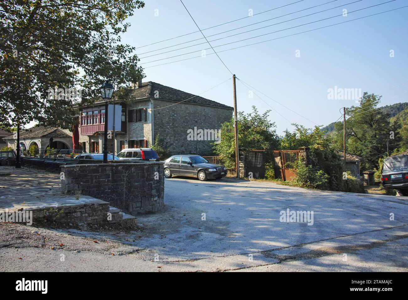 TSEPELOVO, EPIRUS, GREECE - AUGUST 27, 2023: Panorama of Village of ...