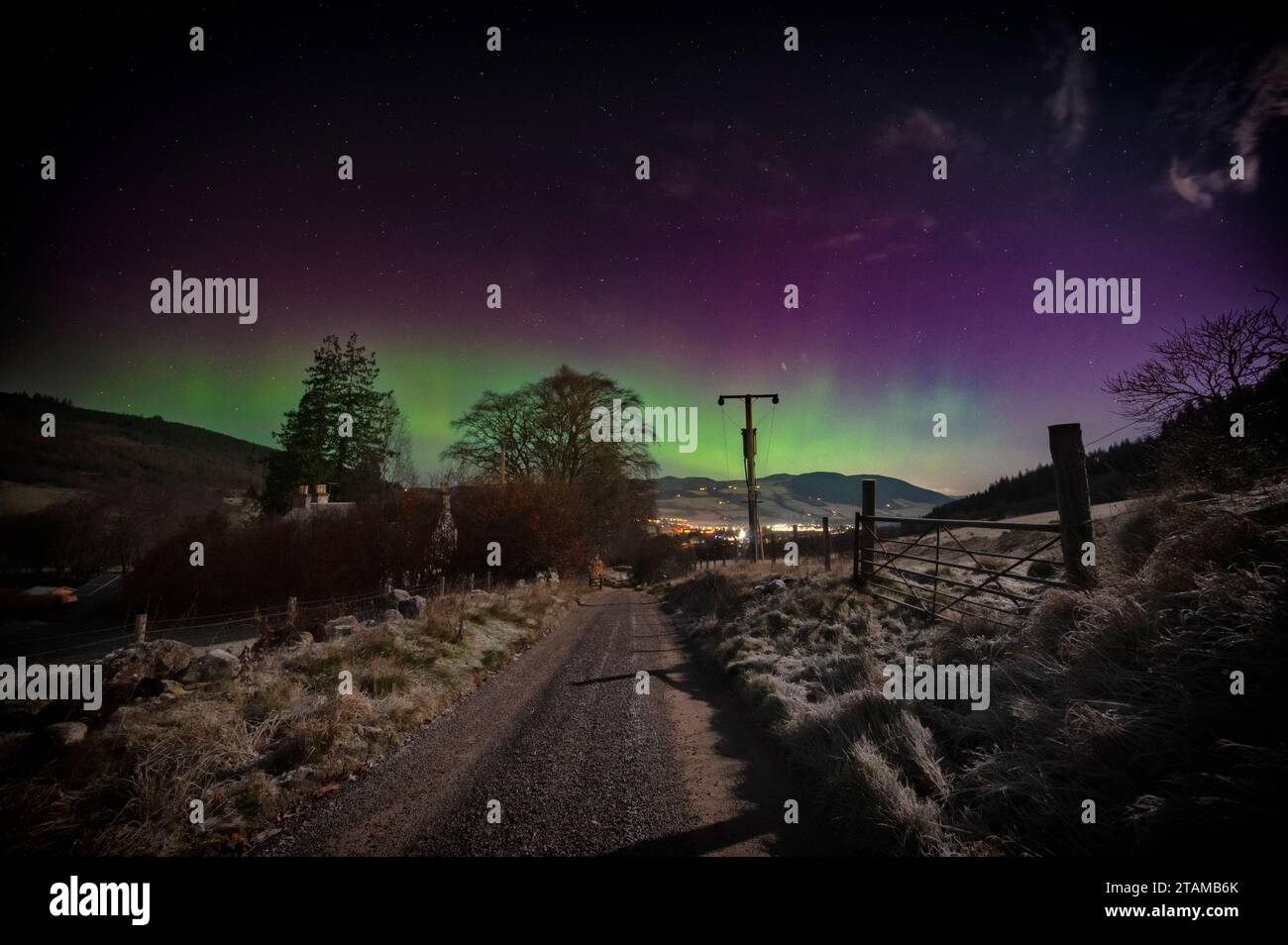 Scottish Highlands, UK. 01st Dec, 2023. A strong aurora showing over ...