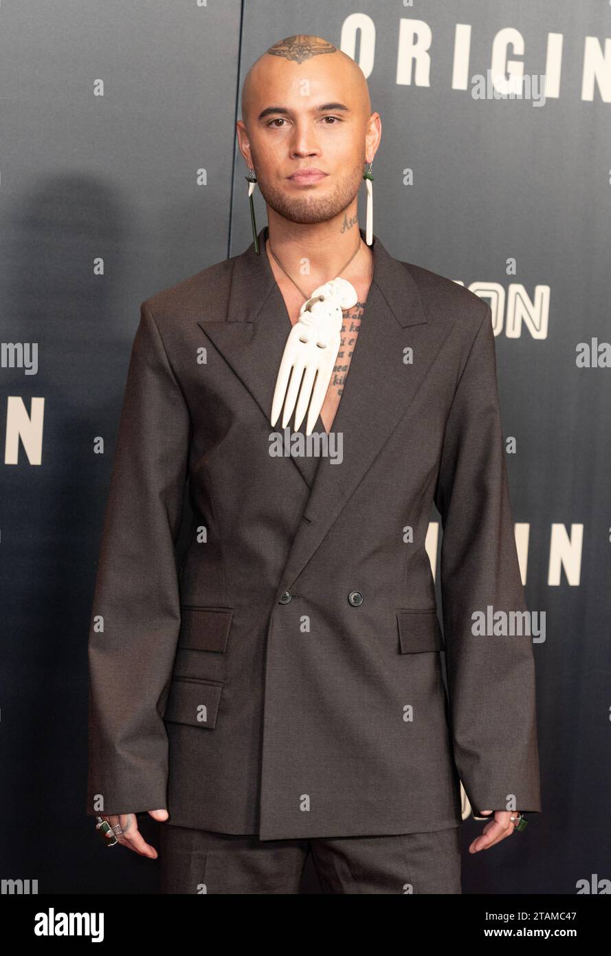 Stan Walker attends the "Origin" New York premiere at Alice Tully Hall ...