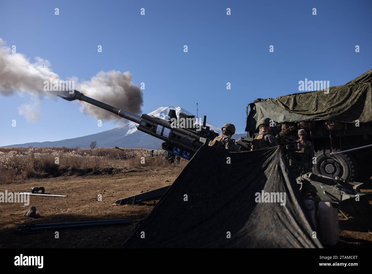U.S. Marines fire an M777 Howitzer during Artillery Relocation Training ...
