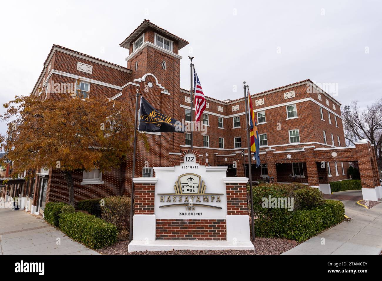 Prescott, AZ - Nov. 15, 2023: The Hassayampa Inn is an historic boutque hotel established in ...