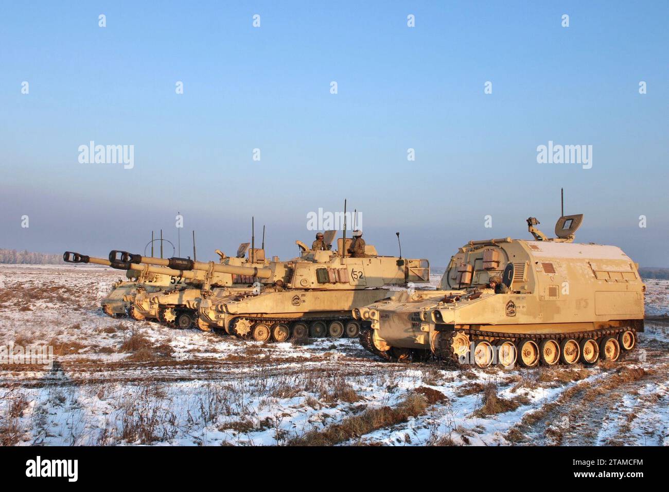 Iron Thunder! Armored field artillery tracks assigned to the Bravo ...