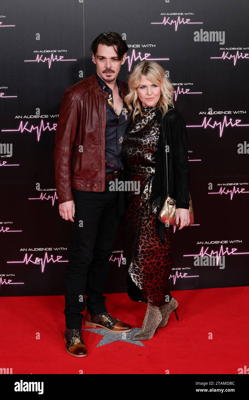 Kenny Doughty, left, and Ashley Jensen pose for photographers upon ...