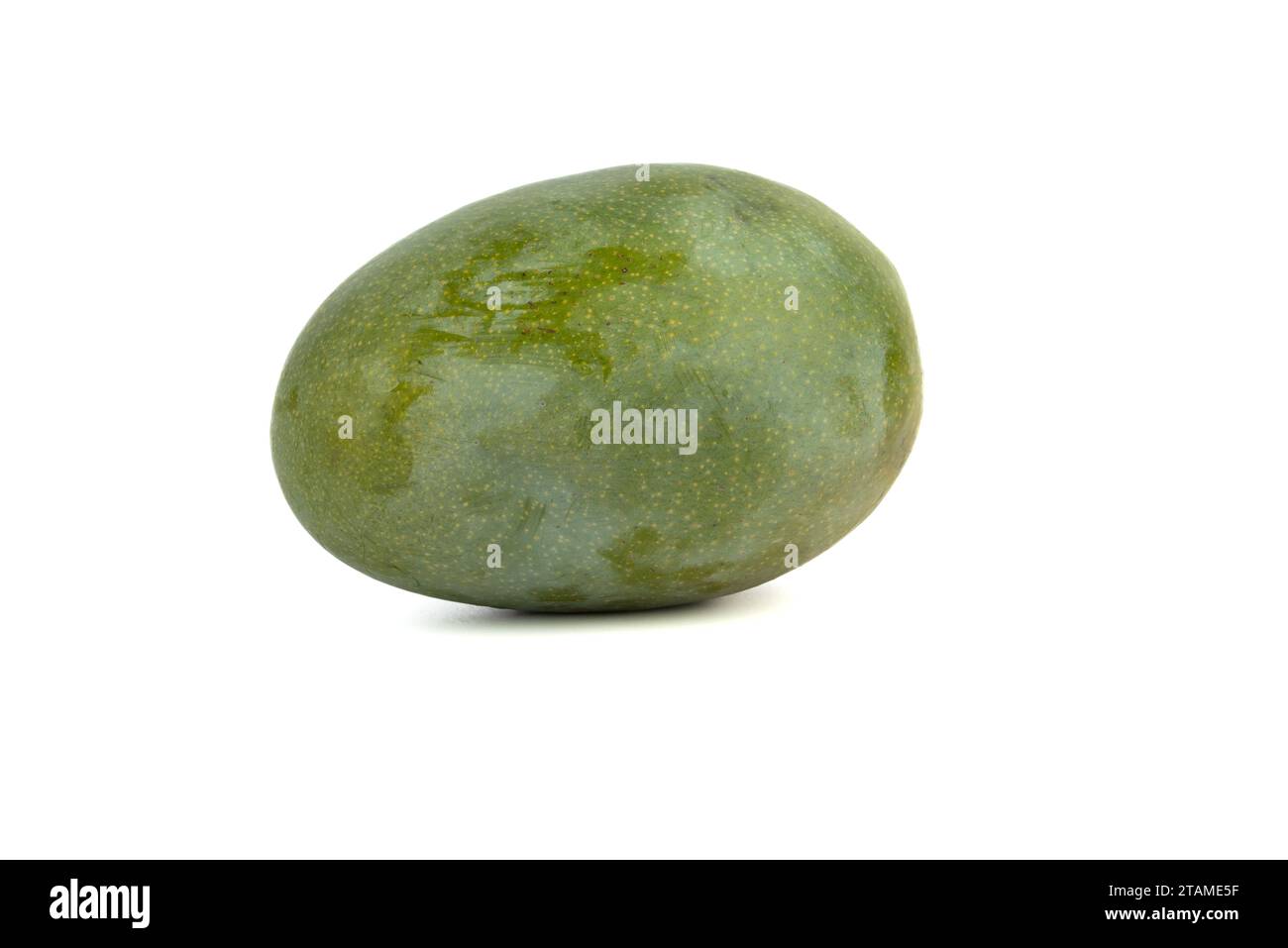 Close up of Egyptian ripe mango on white background. Copy space Stock ...
