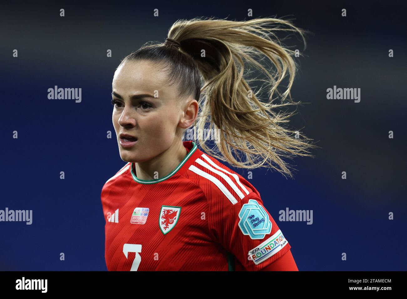 Cardiff, UK. 01st Dec, 2023. Lily Woodham of Wales women in action ...
