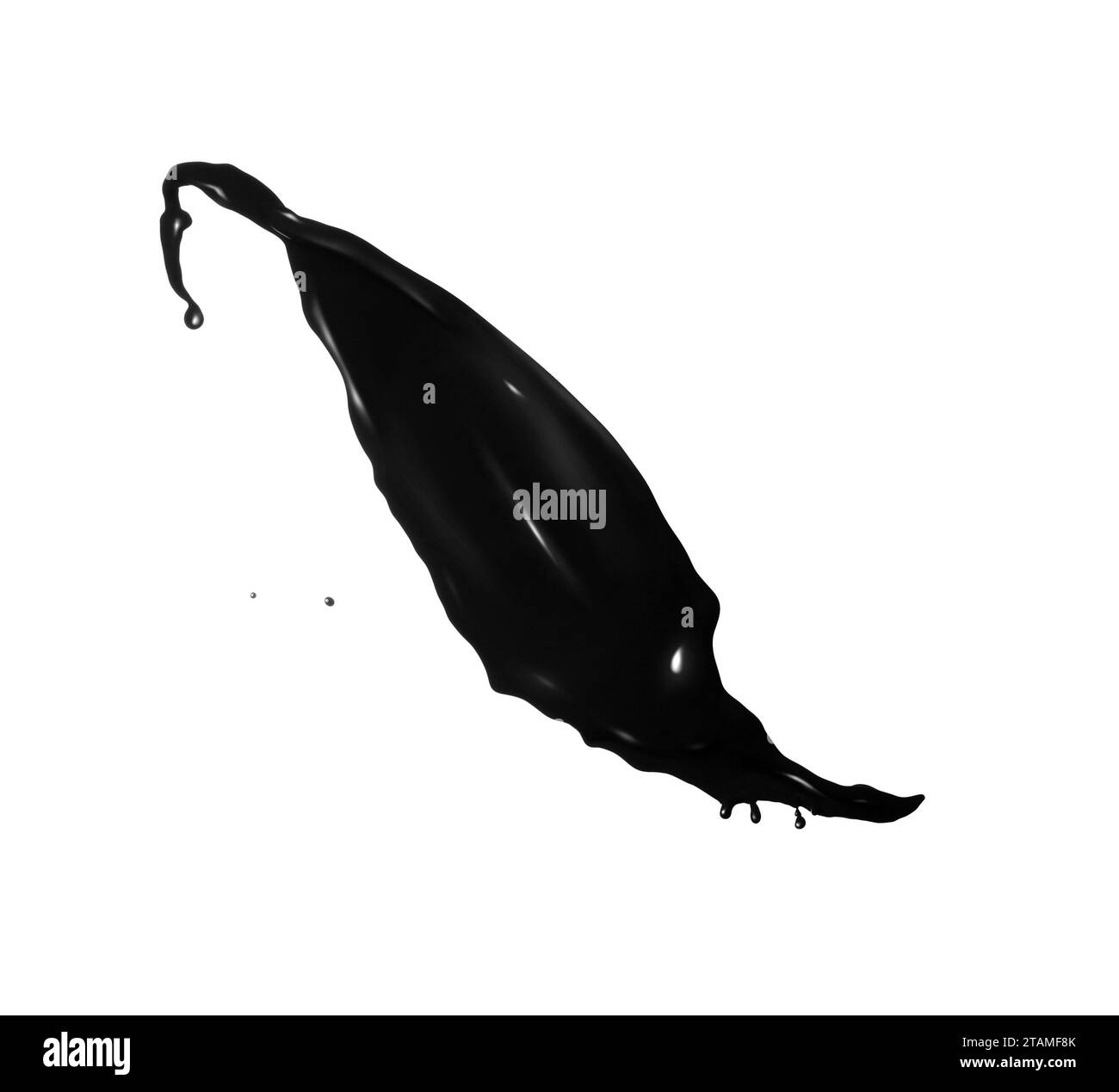Splash dynamic dark liquid Cut Out Stock Images & Pictures - Alamy