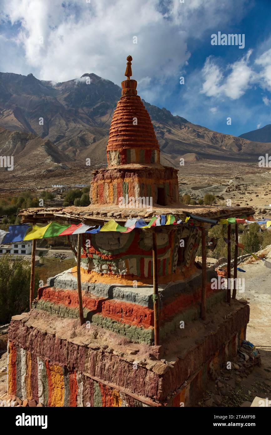 Chorten at the Thrangu Tashi Choling Monastery which dates to the 15th ...