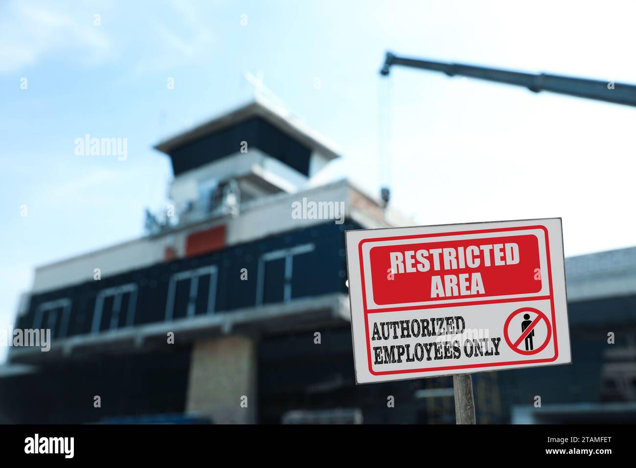 Sign with text Restricted Area Authorized Employees Only near ...