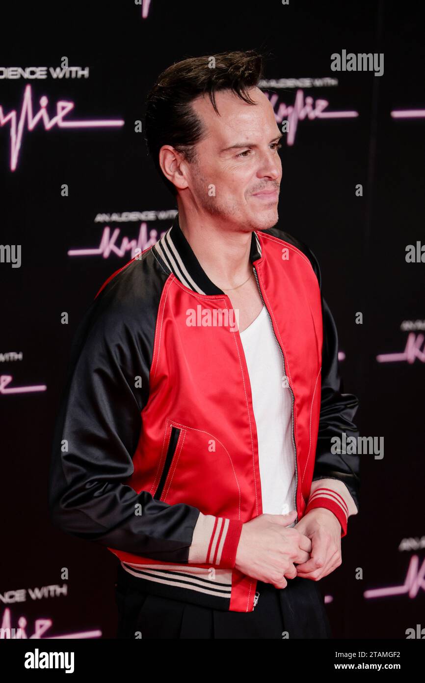 Andrew Scott poses for photographers upon arrival for 'An Audience with ...
