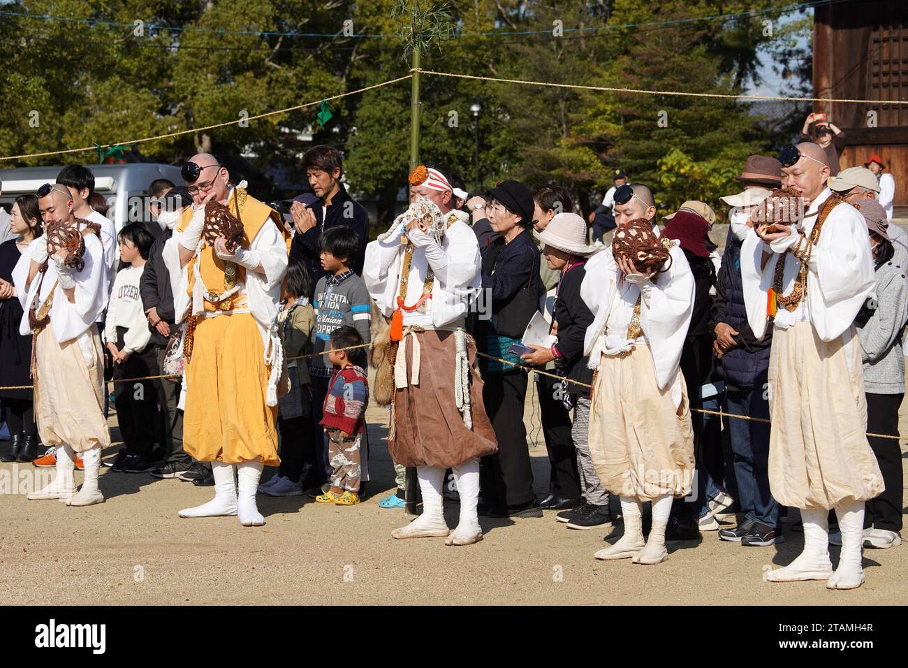 agawa, Japan - November 23th 2023: Sacred bonfires during Japanese ...