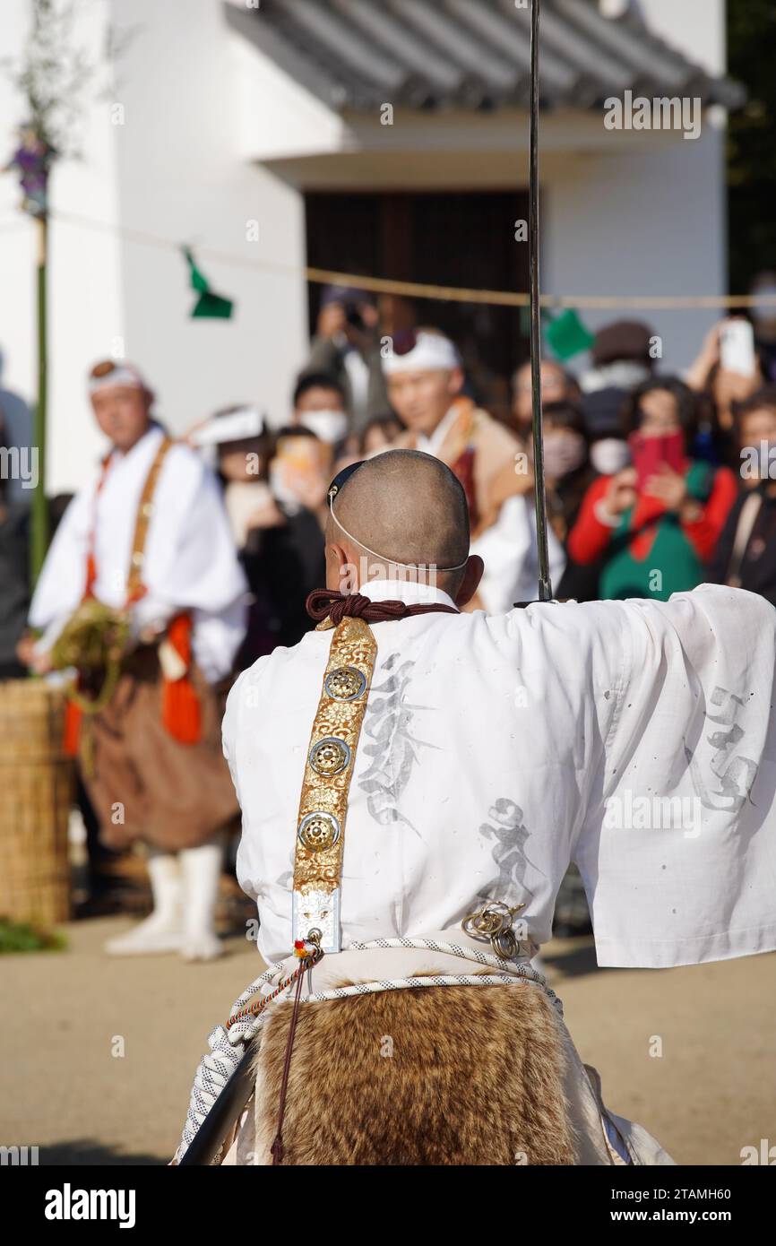 Kagawa, Japan - November 23th 2023: Sacred bonfires during Japanese ...