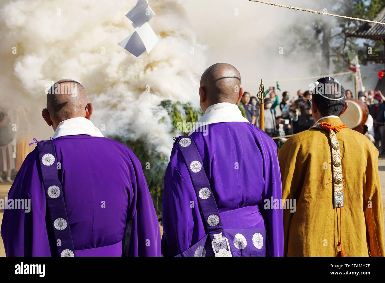 Kagawa, Japan - November 23th 2023: Sacred bonfires during Japanese ...