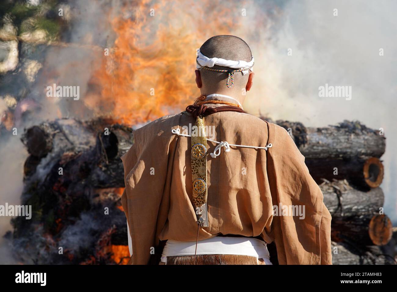 Kagawa, Japan - November 23th 2023: Sacred bonfires during Japanese ...