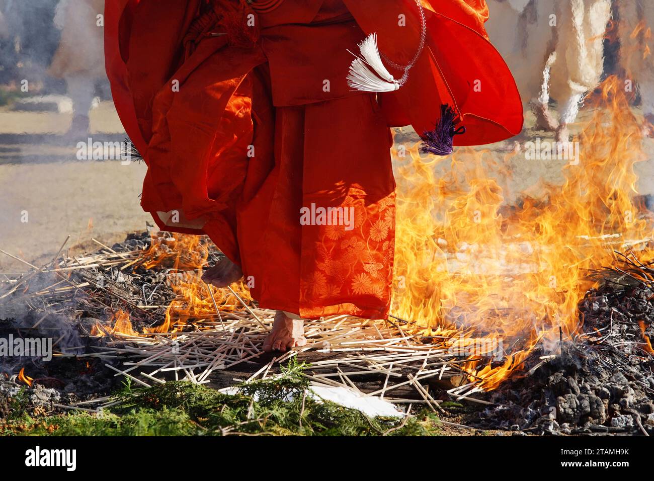 Kagawa, Japan - November 23th 2023: Sacred bonfires during Japanese ...